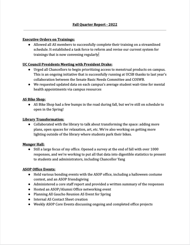 - A.S. Office of the President - UCSB